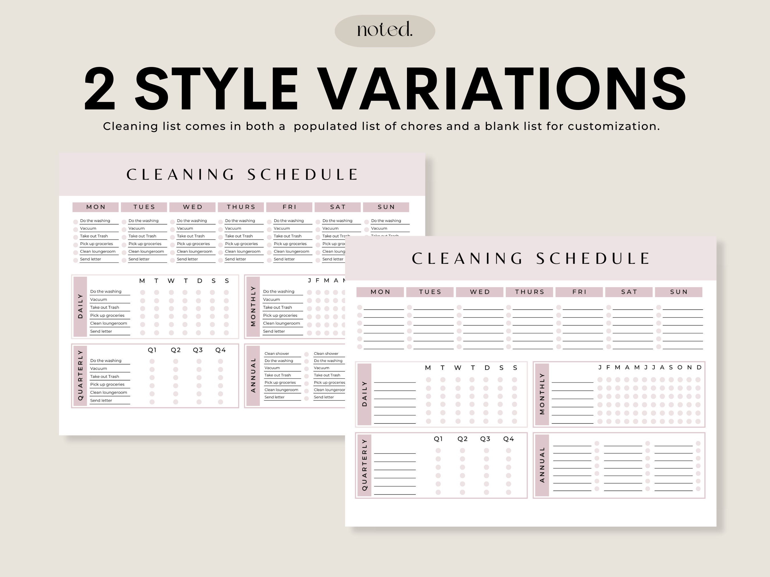 Digital Cleaning List, Cleaning Checklist, Goodnotes, Cleaning Template ...