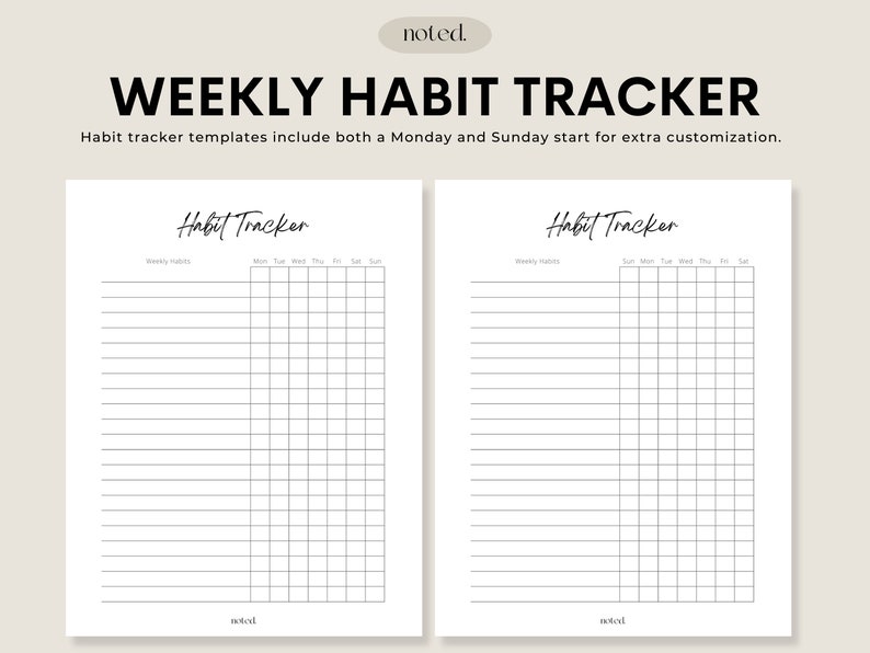 A5 Habit Tracker Printable, Habit Tracker, A5 Printable Insert, Planner ...