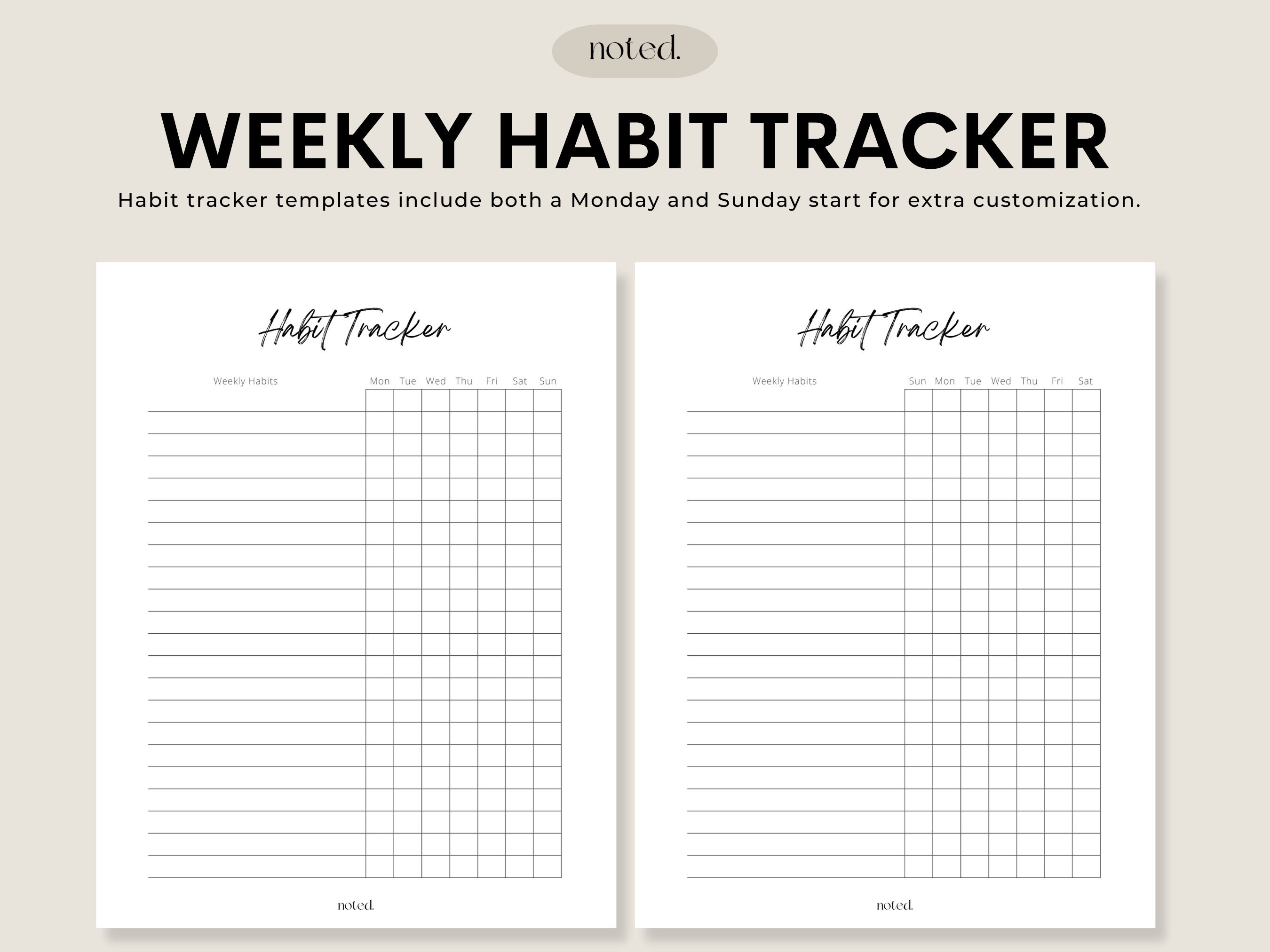 A5 Habit Tracker Printable, Habit Tracker, A5 Printable Insert, Planner Insert, Productivity ...