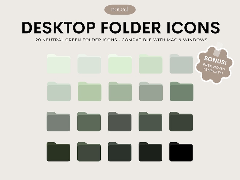 Green Desktop Folder Icon for Mac and Windows, Mac Desktop Folder Icon ...