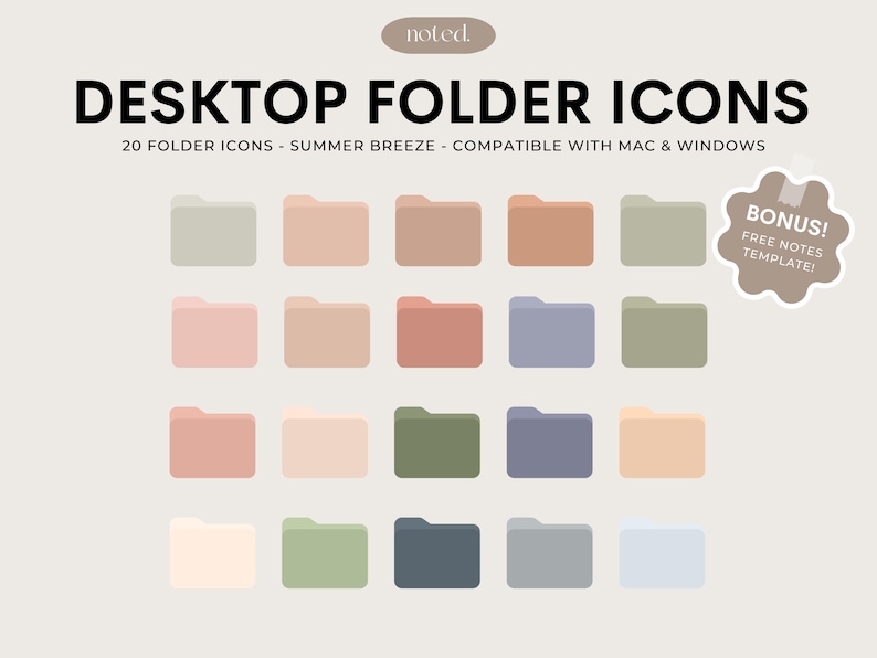 Desktop Folder Icon for Mac and Windows, Folder Icon, Mac Icon, Windows ...