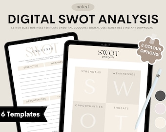 SWOT Analysis Printable/digital Worksheet. Instant Download, PDF ...