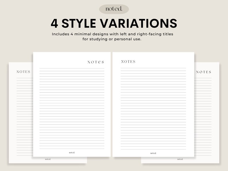 Digital Lined Notes Template, Goodnotes Notes, Daily Journal, Notes ...