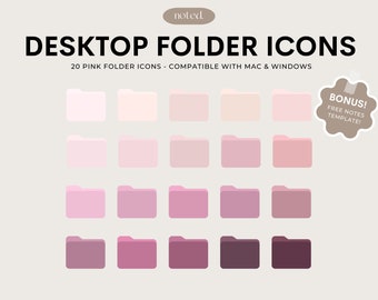 Blush Pink Desktop Folder Icon for Mac and Windows, Mac Folder ...