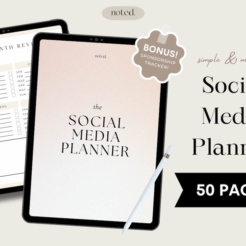 Social Media Planner - Etsy