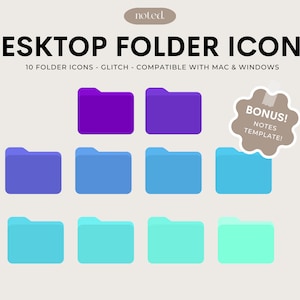 Blue Desktop Folder Icon for Mac and Windows, Mac Desktop Folder Icon ...