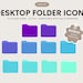 Blue Desktop Folder Icon for Mac and Windows, Mac Desktop Folder Icon ...