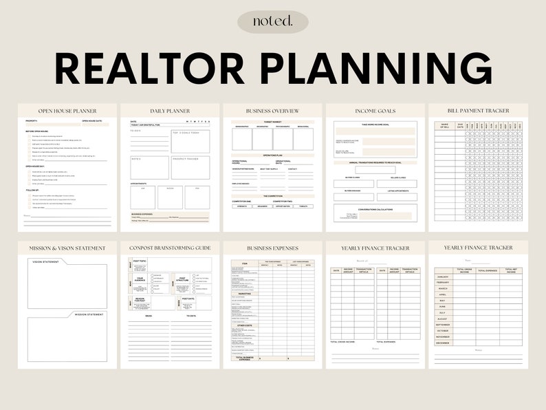 Digital Real Estate Agent Planner: Goodnotes Realtor Guide - Etsy