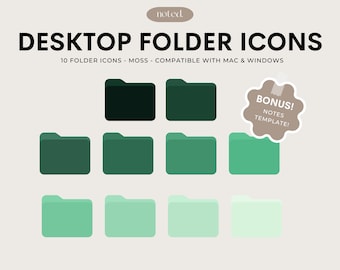 Green Desktop Folder Icon for Mac and Windows, Mac Desktop Folder Icon ...