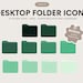 Green Desktop Folder Icon for Mac and Windows, Mac Desktop Folder Icon ...
