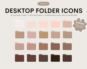 Natural Brown Desktop Folder Icon for Mac and Windows, Mac Desktop ...