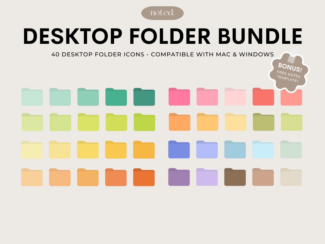 Desktop Folder Icon for Mac and Windows, Folder Icon, Mac Icon, Windows ...