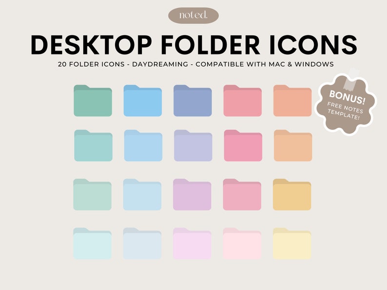 Desktop Folder Icon for Mac and Windows, Folder Icon, Mac Icon, Windows ...