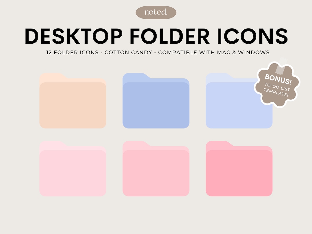 Desktop Folder Icon for Mac and Windows, Folder Icon, Mac Icon, Windows ...