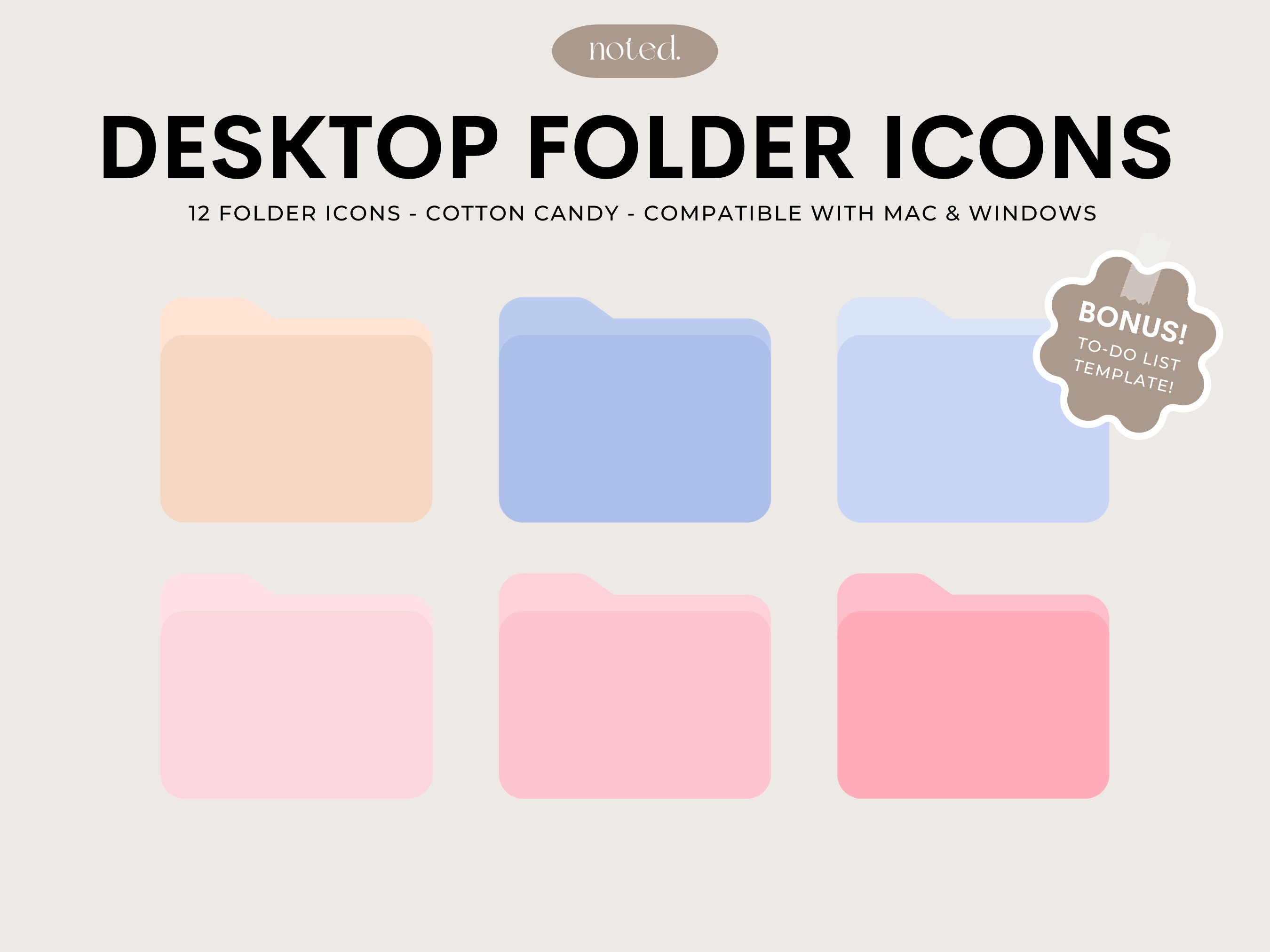 Desktop Folder Icon for Mac and Windows, Folder Icon, Mac Icon, Windows ...