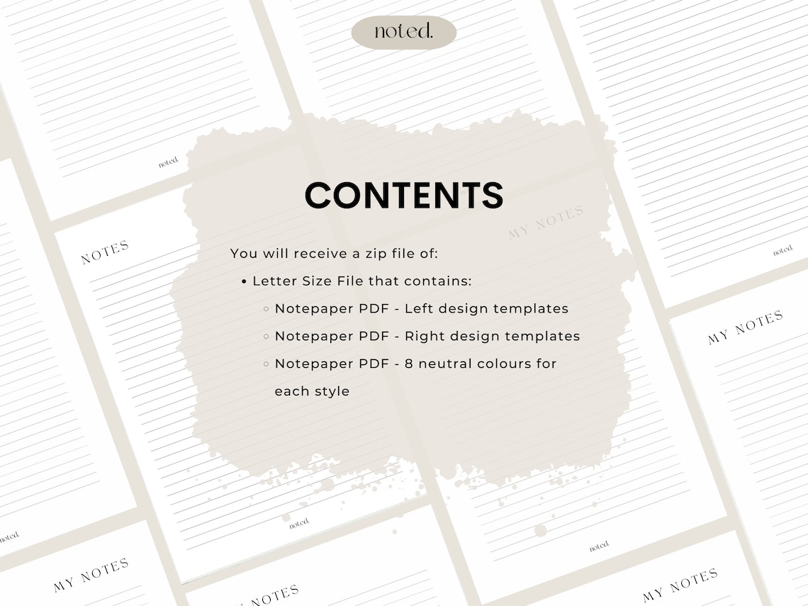 Digital Lined Notes Template, Goodnotes Notes, Daily Journal, Notes ...
