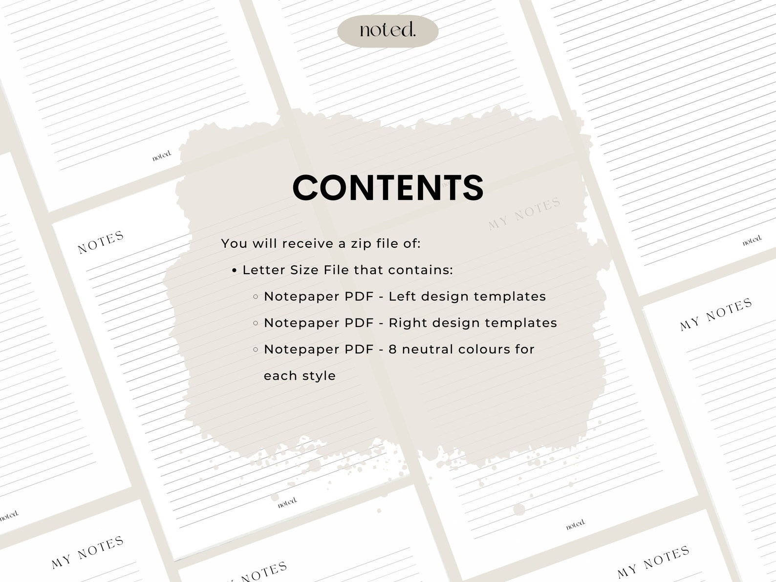Digital Lined Notes Template, Goodnotes Notes, Daily Journal, Notes ...
