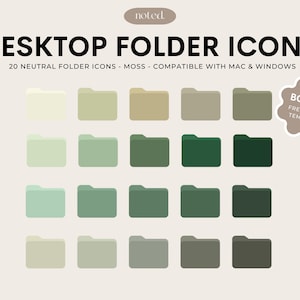 Neutral Desktop Folder Icon for Mac and Windows, Mac Desktop Folder ...