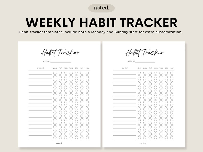 A4 Printable Habit Tracker, Habit Tracker, A4 Printable Insert, Planner ...