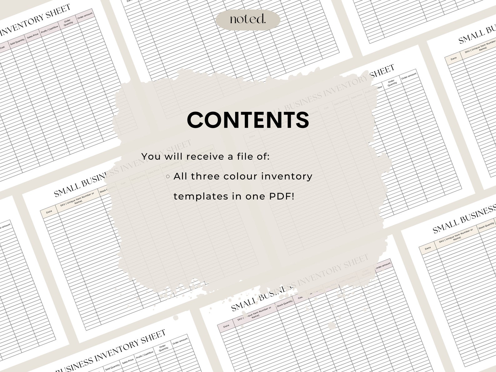 Digital Inventory Tracker, Inventory Management Form, Small Business ...