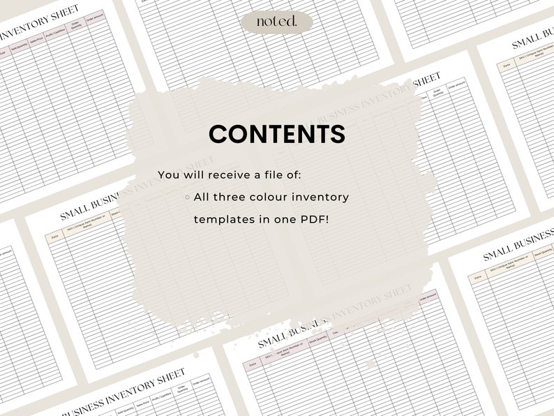 Digital Inventory Tracker, Inventory Management Form, Small Business ...