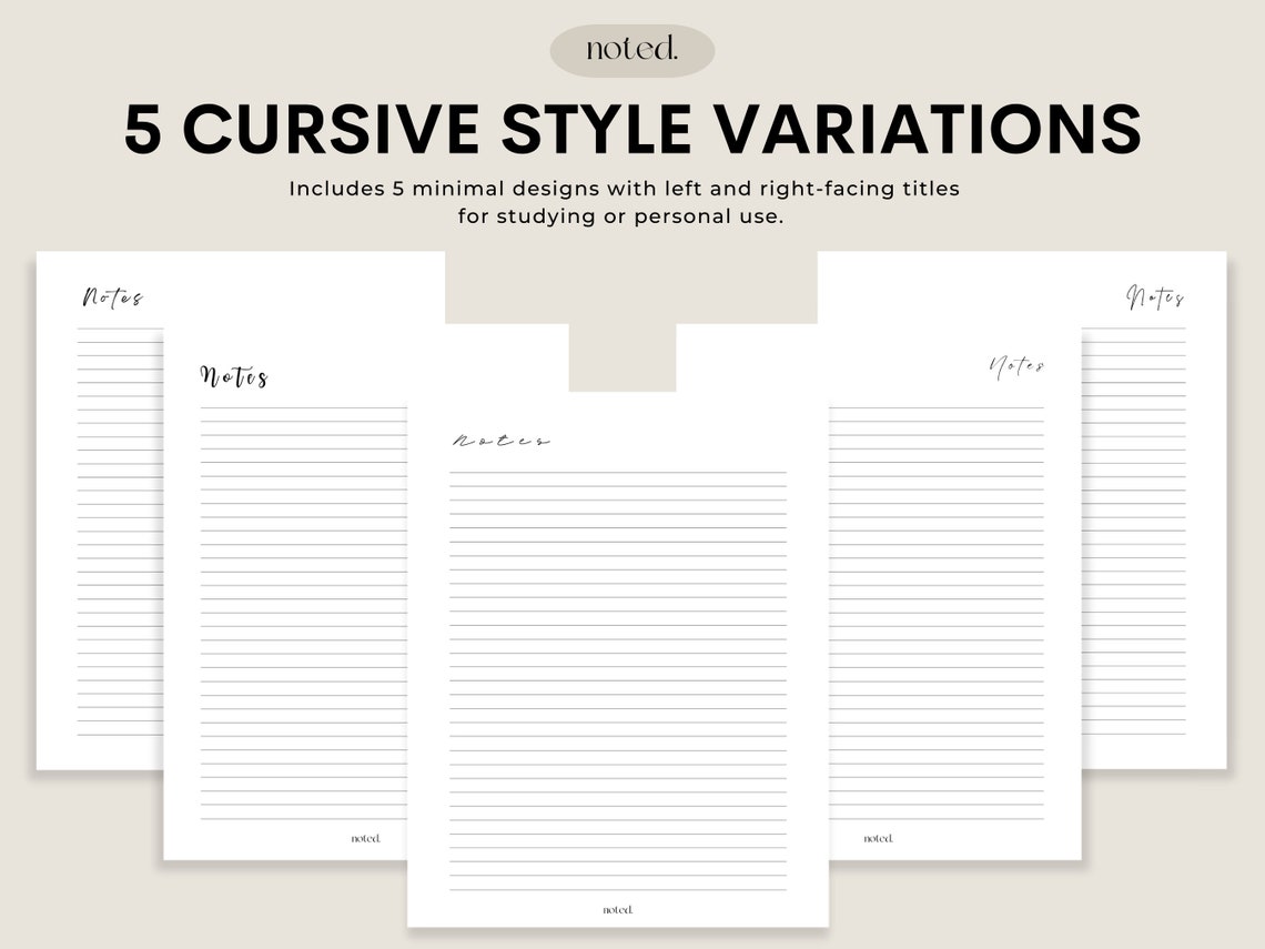 Printable & Digital Notes Template, Goodnotes, Lined Notes Template ...