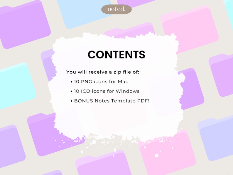 Purple Desktop Folder Icon for Mac and Windows, Mac Desktop Folder Icon ...