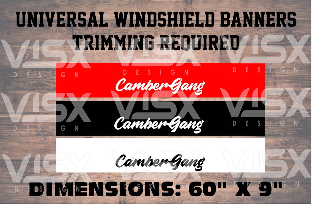 Camber Gang Windshield Banner Visor Decal Sticker Racing JDM Free ...