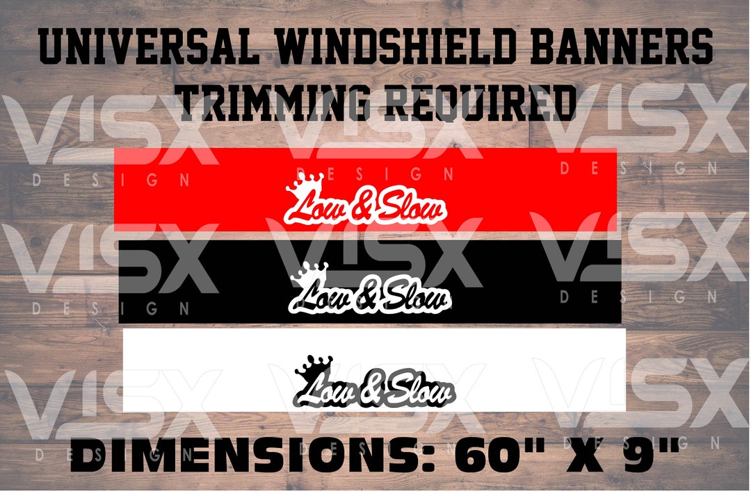 Low and Slow Windshield Banner Visor Decal Sticker Racing JDM Free ...