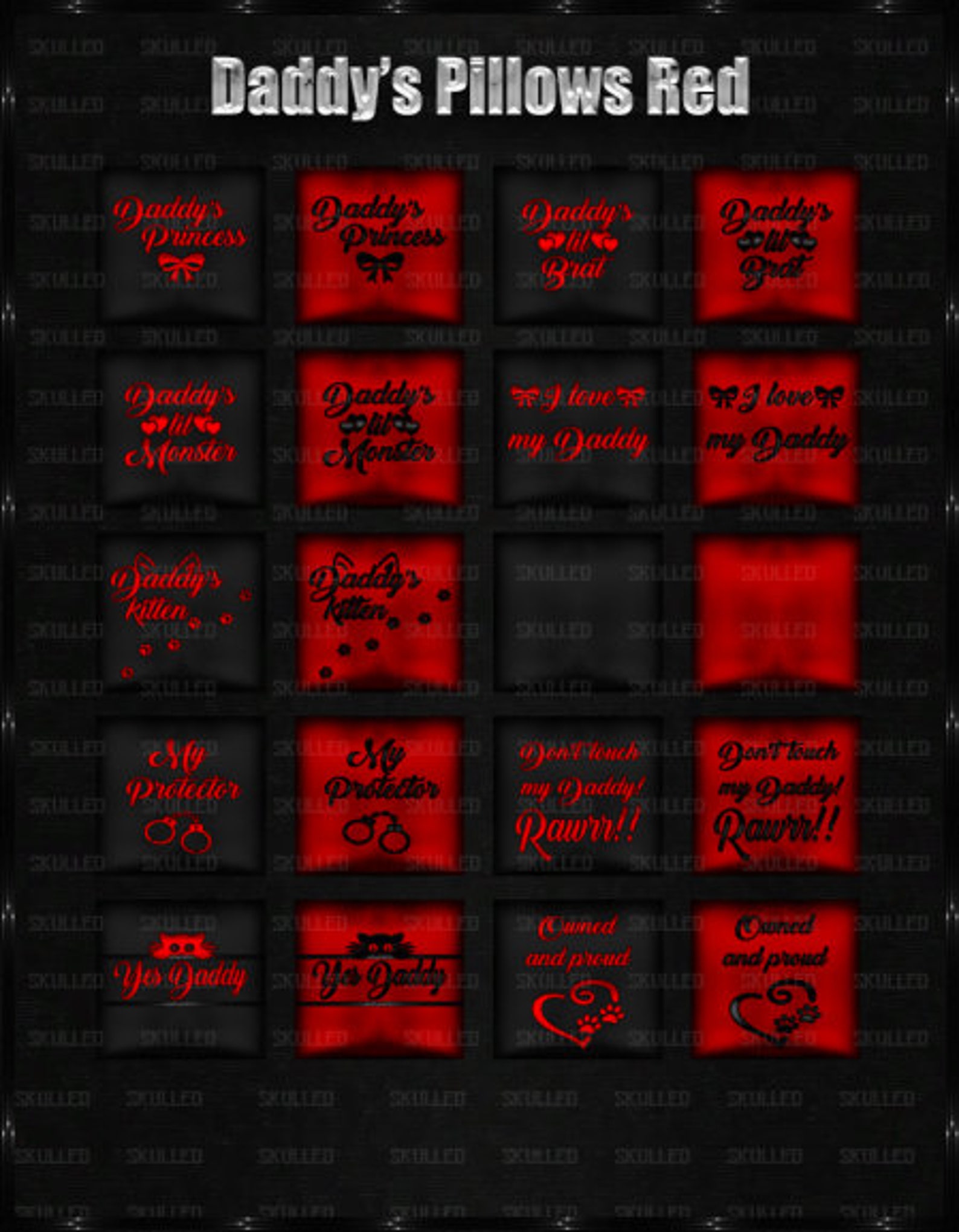 IMVU Daddy's Pillows Textures Pack - Etsy