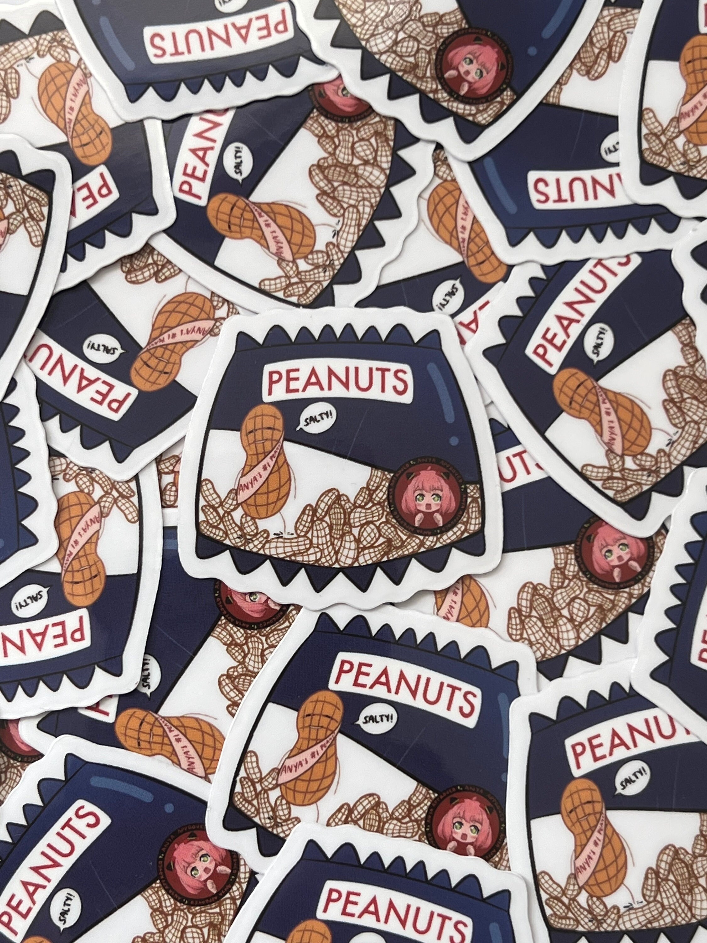 Smug Heh Peanut Snack Pack Clear Sticker Decal Spy Fam Anime - Etsy