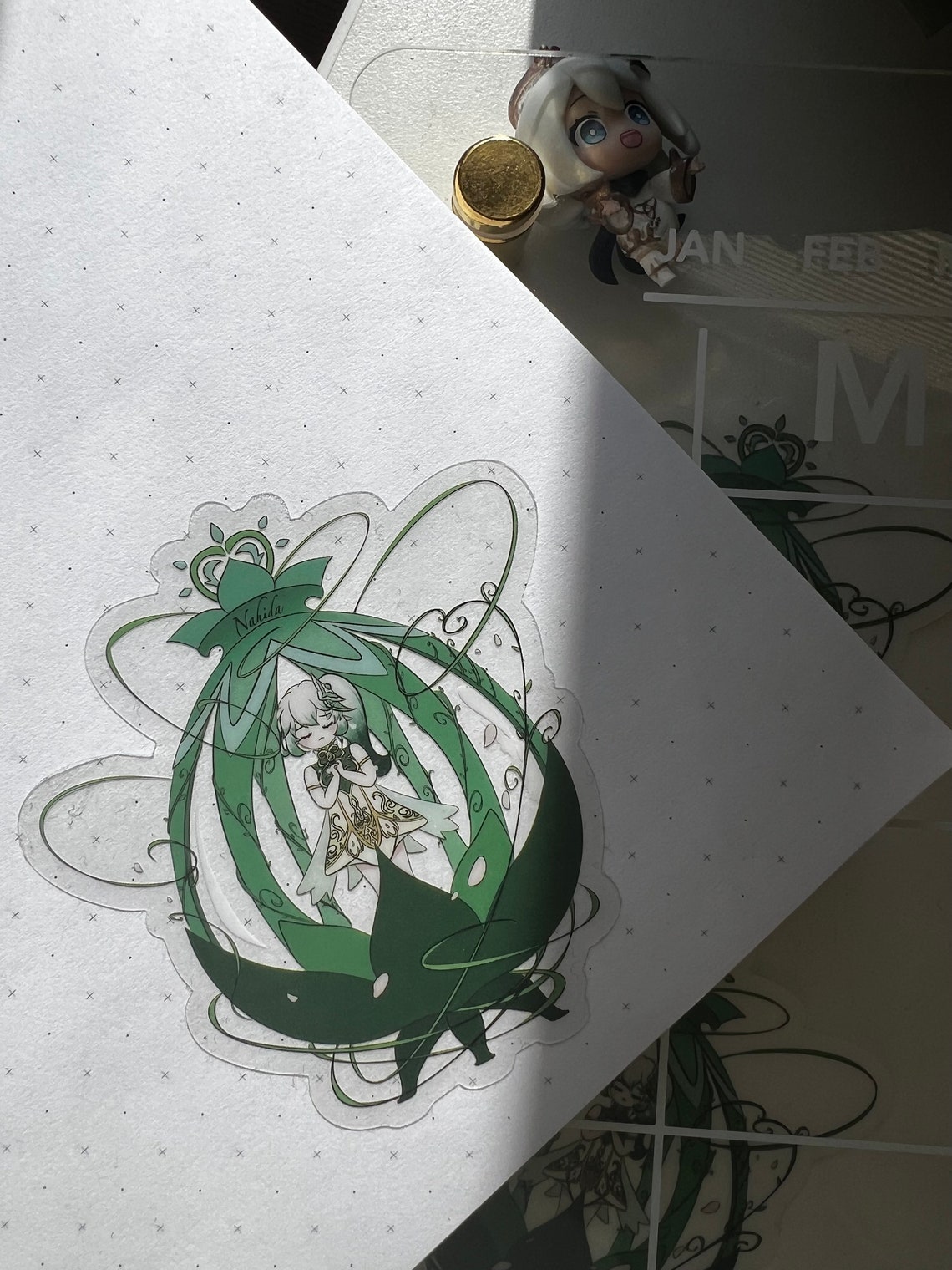 Nahida Genshin Impact Clear Matte Vinyl Sticker | Dendro Archon - Etsy