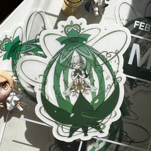 Nahida Genshin Impact Clear Matte Vinyl Sticker | Dendro Archon - Etsy