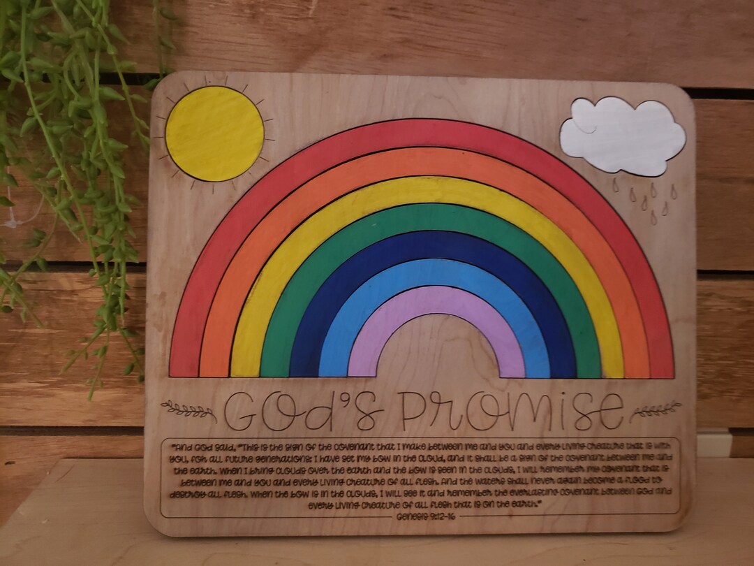 Rainbow, God's Promise, Children's Puzzle, Educational Toy, Gift for ...