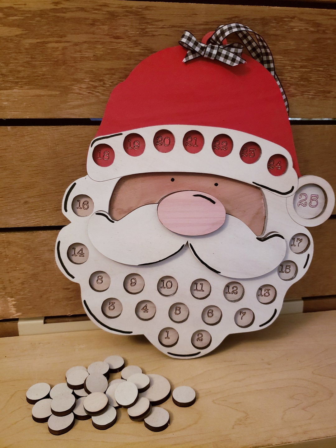 Santa Claus Christmas Countdown Display - Etsy