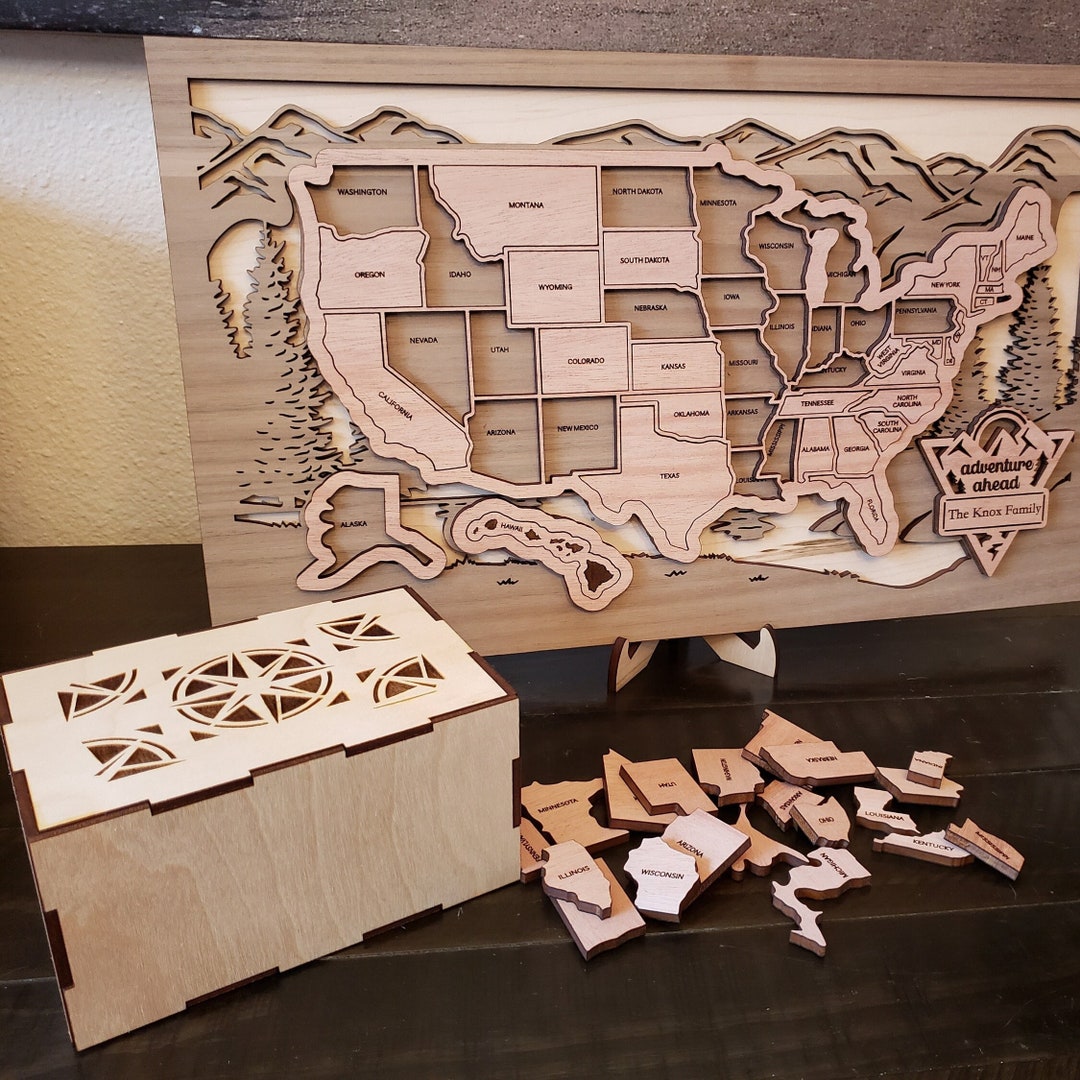 Travel Map, Family Travel Map, Travel Tracker, U.S. Travel Map, United ...