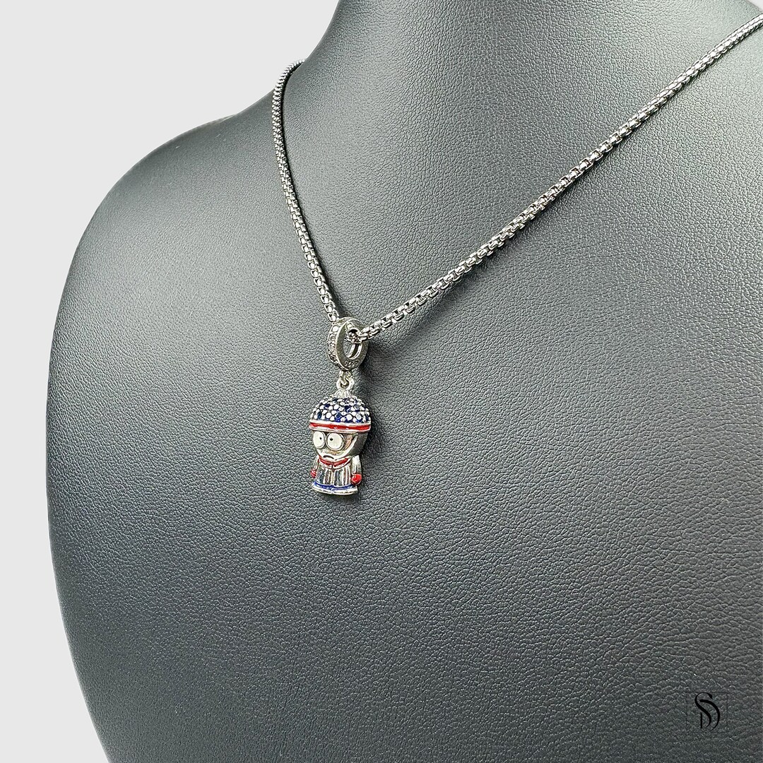Stan South Park Pendant Necklace, Premium 925 Sterling Silver Gemstones ...