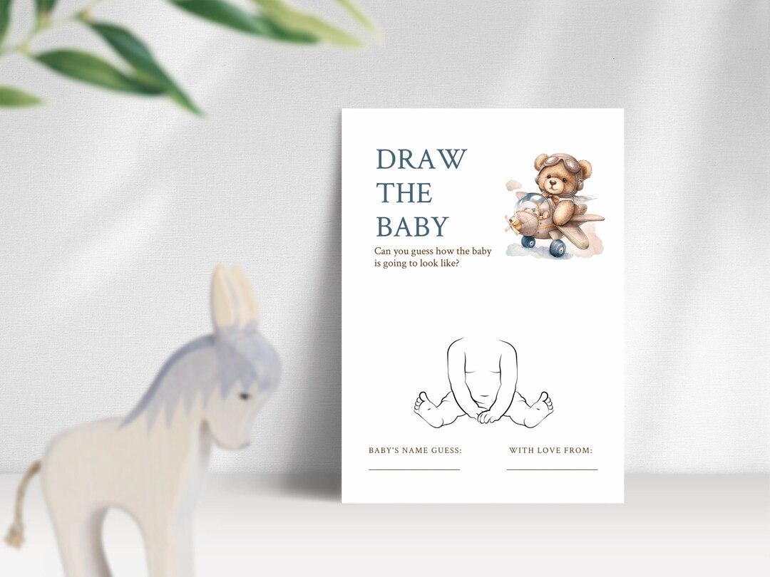 Draw the Baby Modern Baby Shower Game Editable Game - Etsy Australia