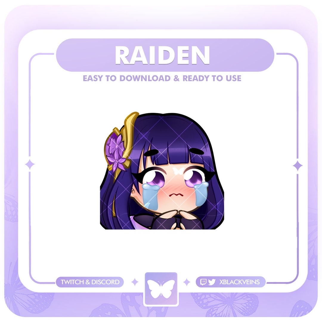 Shogun Raiden Genshin Impact Cry Emote for Twitch and Discord - Etsy