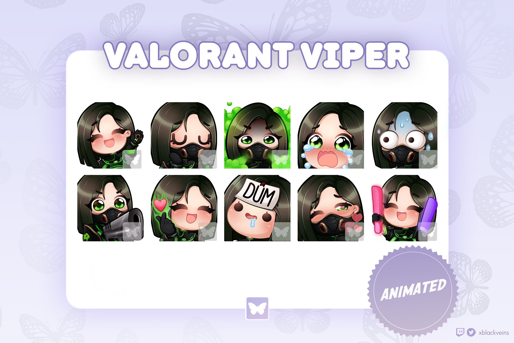 Emoticonos ANIMADOS de Viper Valorant para Twitch y Discord / - Etsy España