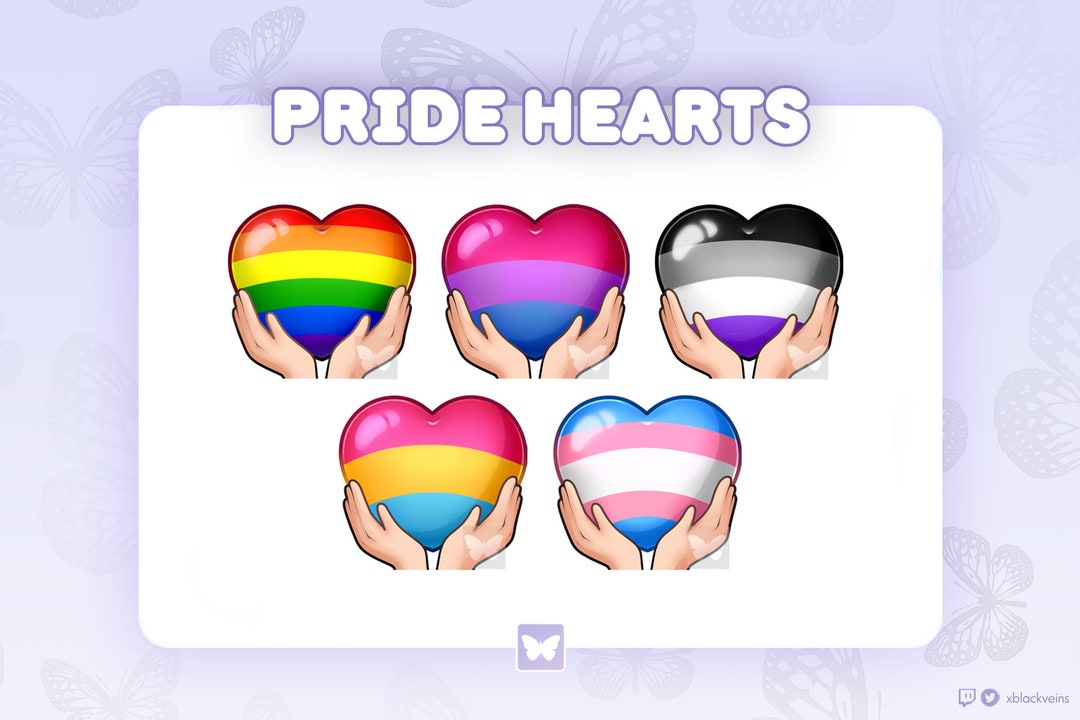 Pride Heart Emotes Pack para Twitch y Discord - Etsy España