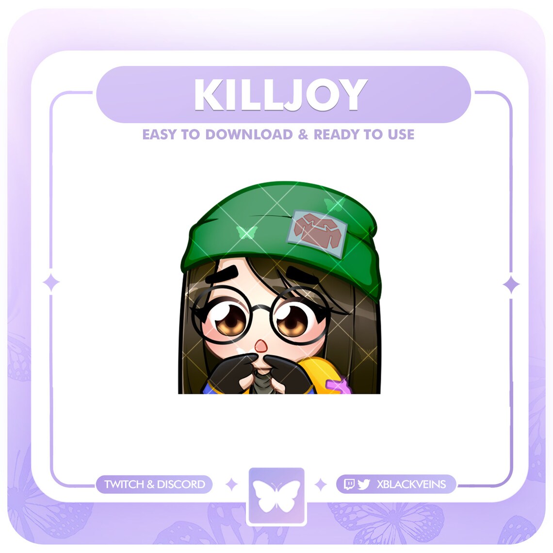 Valorant Killjoy Shy Twitch Emote Valorant Cute Twitch - Etsy