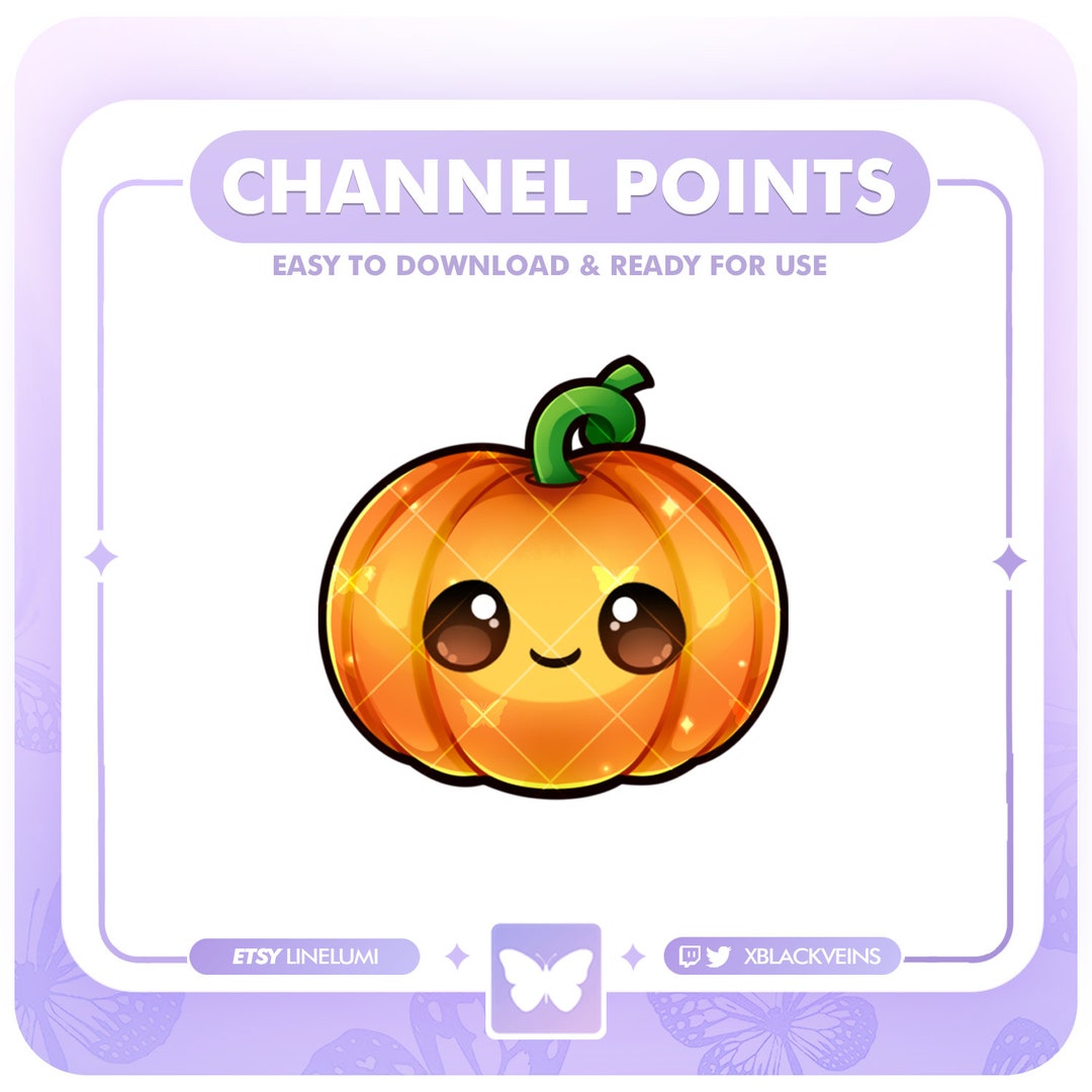 Cute Halloween Pumpkin Channel Points Icon for Twitch Pumpkin Halloween ...