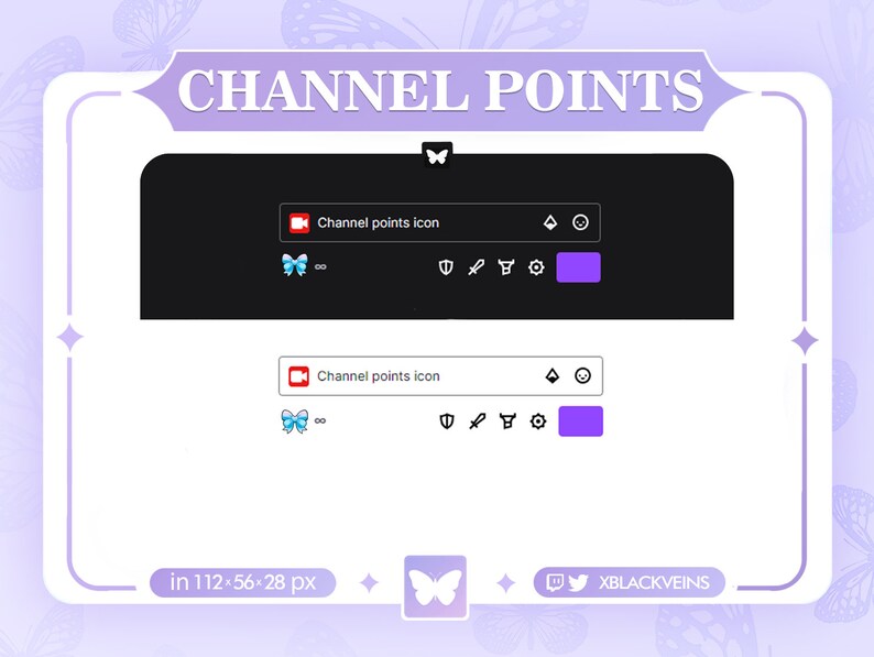 Ribbon Channel Points Icon for Twitch Cute Bow Twitch - Etsy