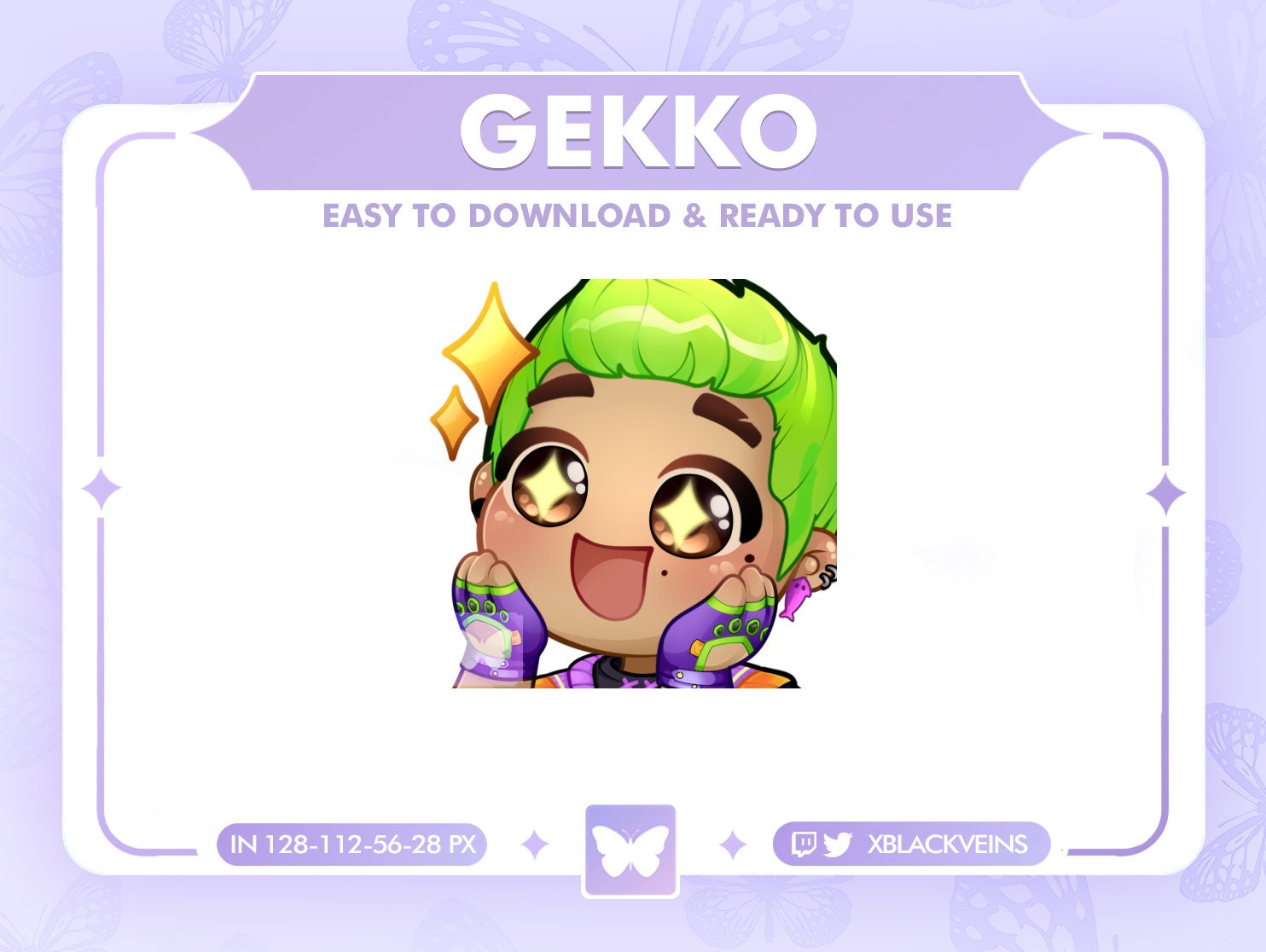 Gekko Valorant Excited Emote For Twitch Cute Twitch Emotes Etsy
