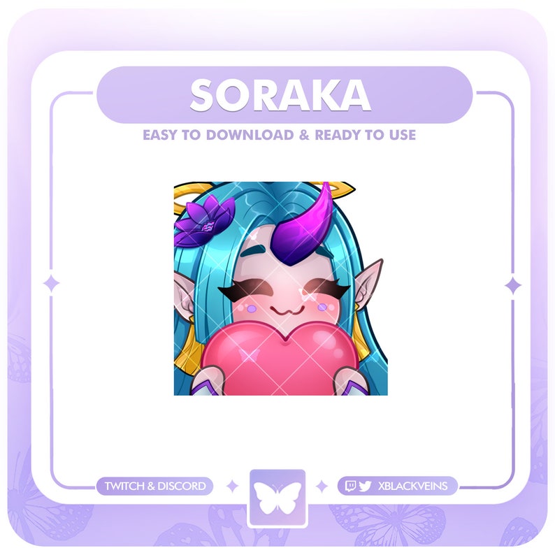 Spirit Blossom Soraka Heart Emote League of Legends Twitch - Etsy