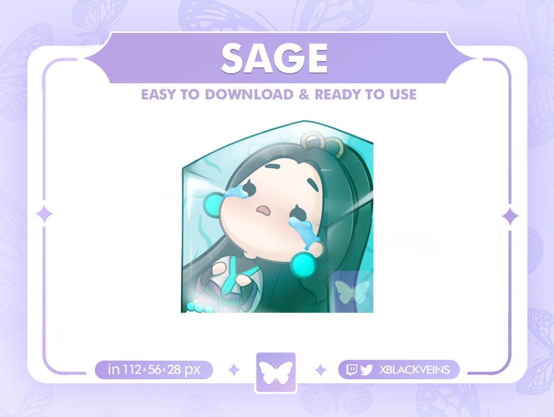 Sage Valorant Cry Twitch Emote Sage Freeze Emote Cute - Etsy