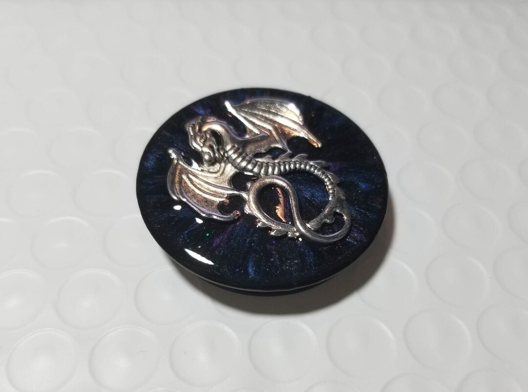 Dragon Phone Grip Dragon Silver Dragon Fantasy Phone - Etsy