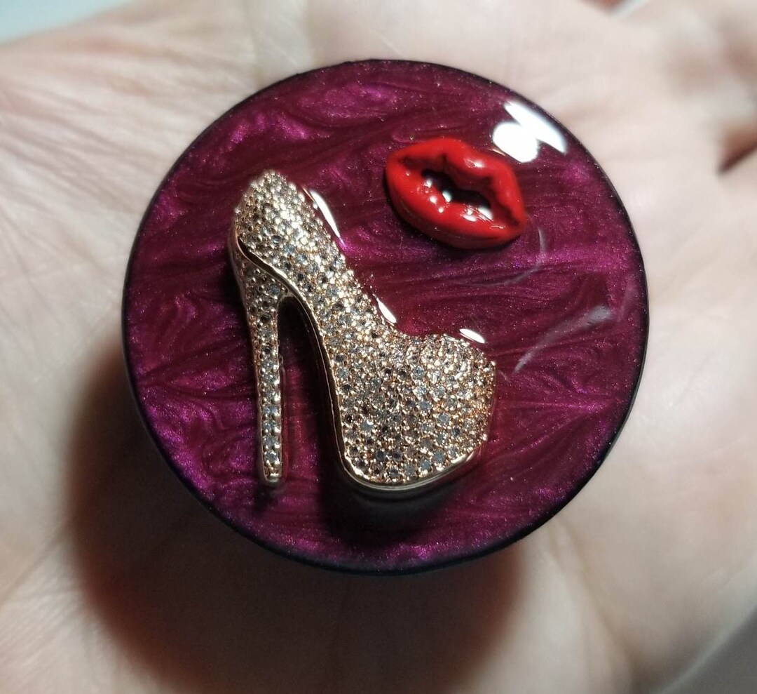 Black Sparkle High Heel Phone Grip Black High Heel Sexy Black High Heel ...