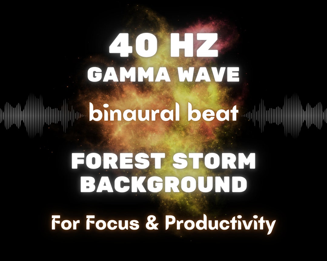 40 Hz Gamma Waves Frequency - Binaural Beat & Forest Storm Background W ...